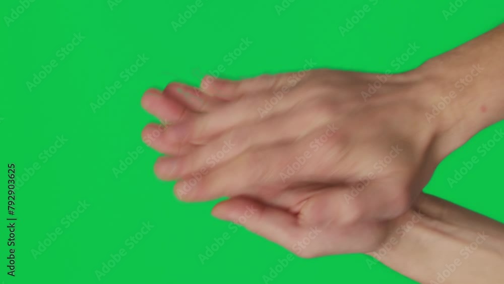 Male hand touching, clicking, tapping, sliding and swiping on chroma ...