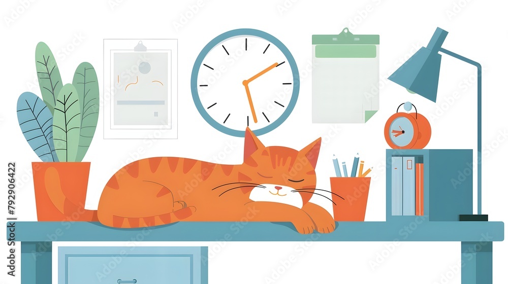 Documenting Feline Daily Life A Modern Time Management Infographic for ...