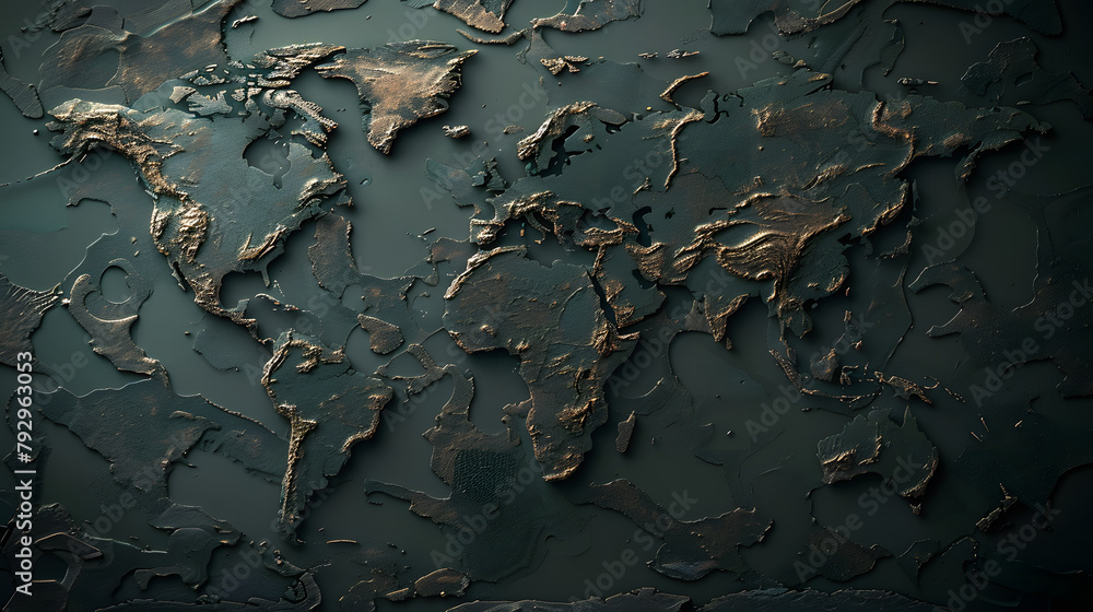 world map dark Stock Illustration | Adobe Stock