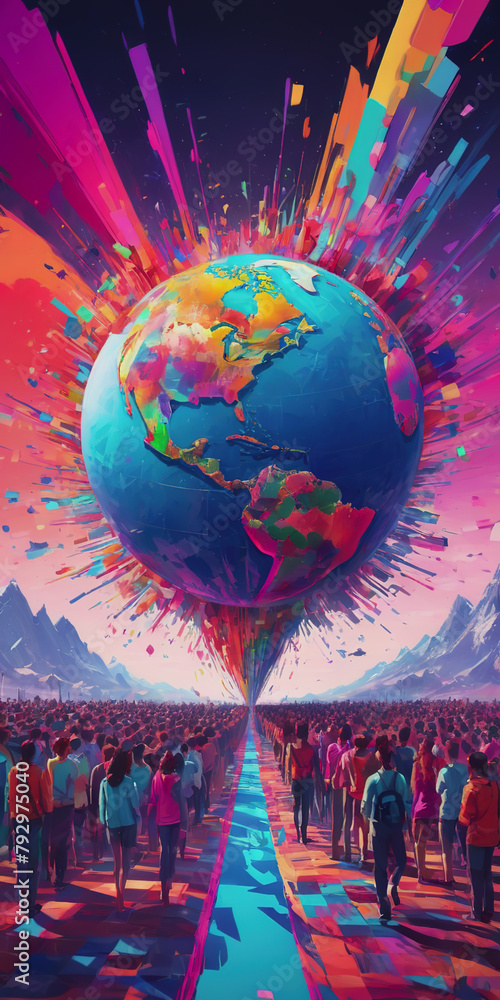 World population day illustrations generated from population ...