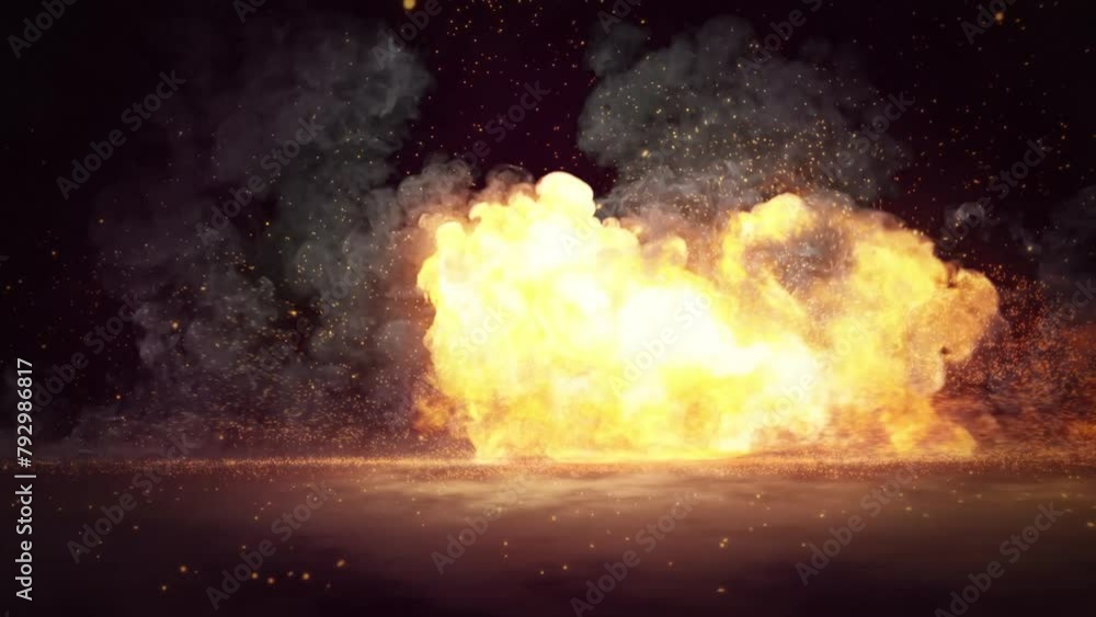 electric fire impact earthquake film logo reveal, water electric splash glowing hyper energetic ...