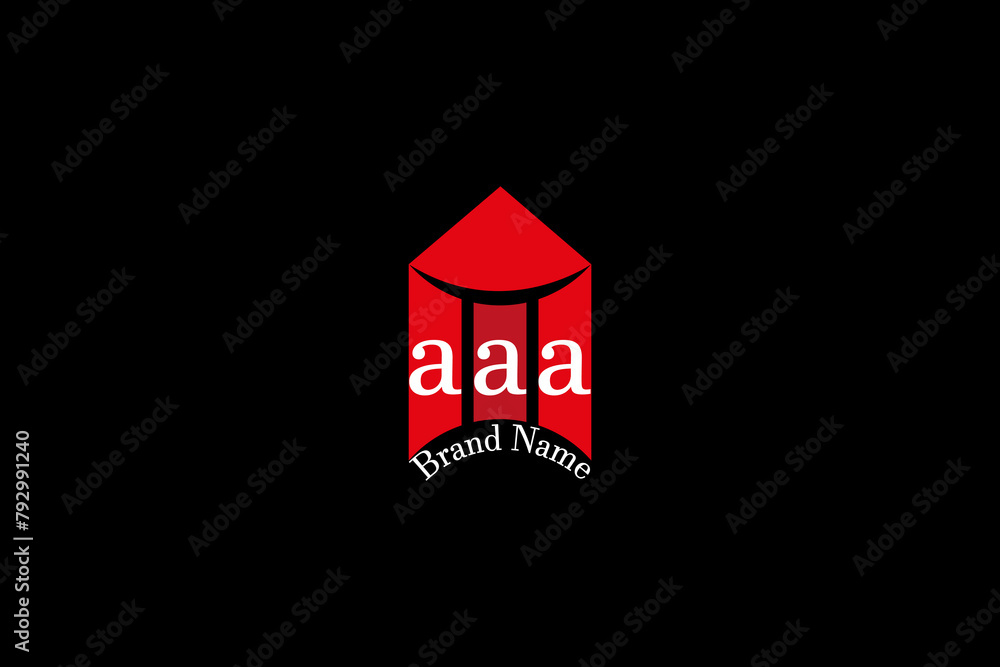 AAA letter logo design with polygon shape. AAA polygon and cube shape ...