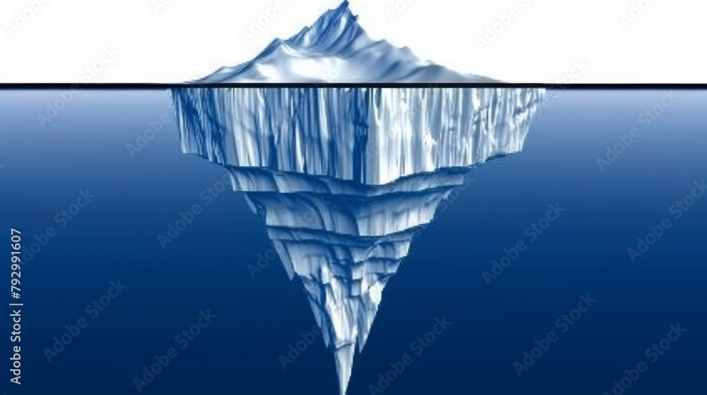 Create an iceberg with a massive crevasse running through its center ...