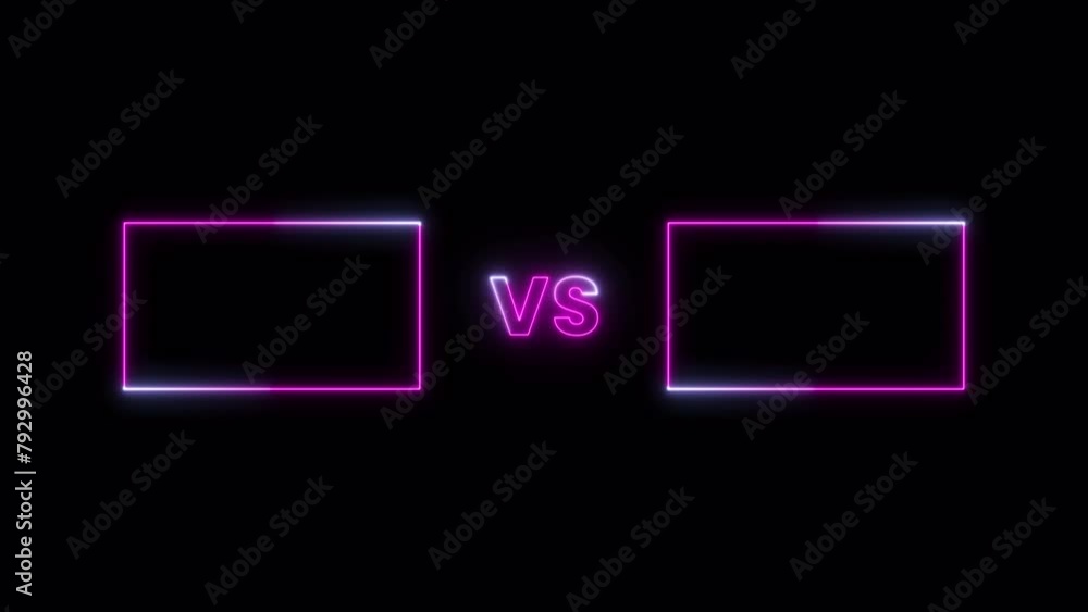 Vidéo Stock Neon looped light frame for game streaming video on a ...