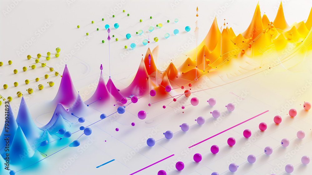 Comprehensive 3D dashboard exhibits analytical data using interactive ...