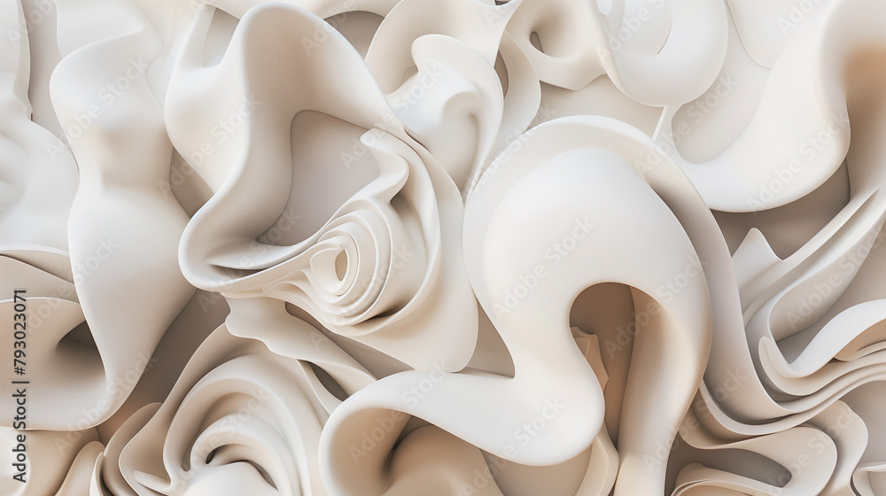 Organic shapes in nature-inspired abstract wallpaper evoke tranquility ...