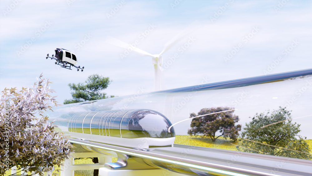 Clean energy with Hyperloop innovation, magnetic levitation train ...