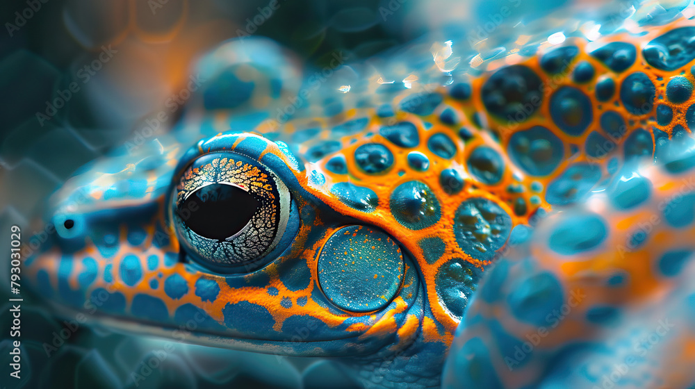 Macro photography, futuristic organic nature-inspired vibrant abstract ...