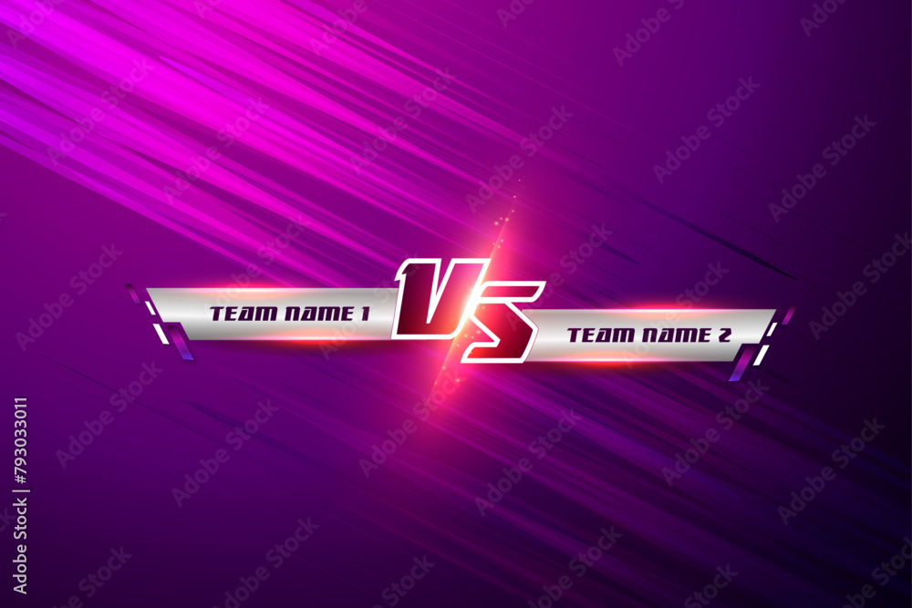 versus vs screen banner for battle or comparison abstract futuristic ...