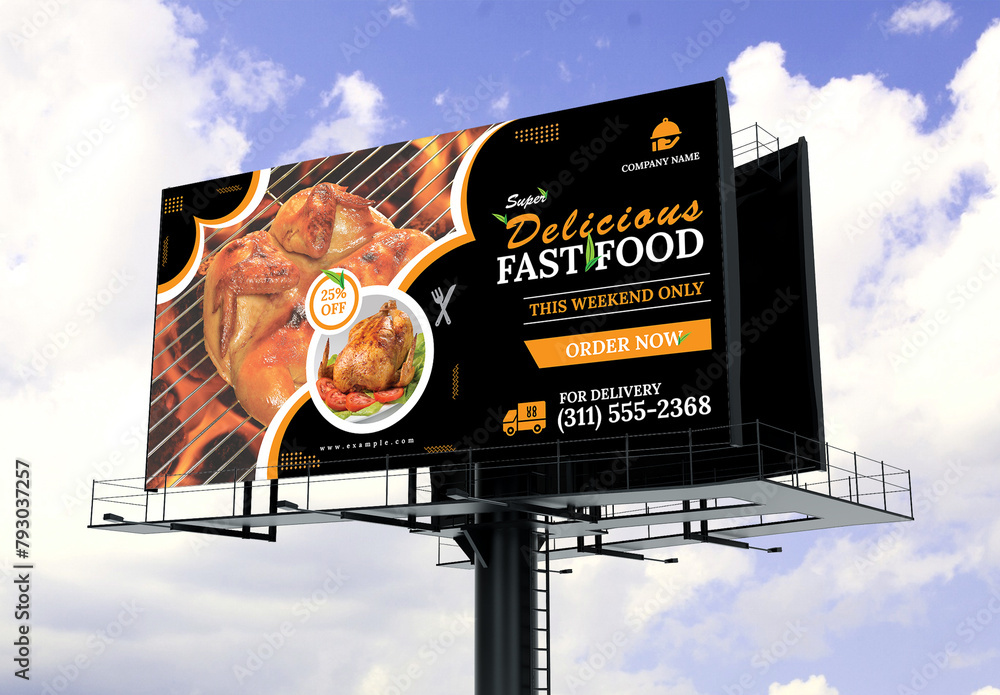 Bill Board Design Template Layout Stock Template | Adobe Stock