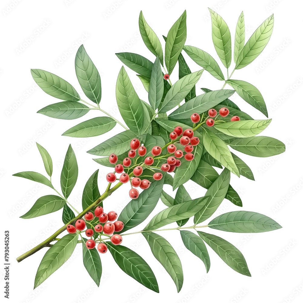 schinus terebinthifolius, schinus terebinthifolia, Illustration Stock ...