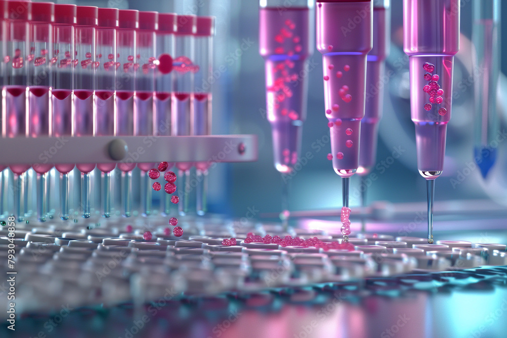 Visualization of a biotech lab working on biosimilar development, with ...