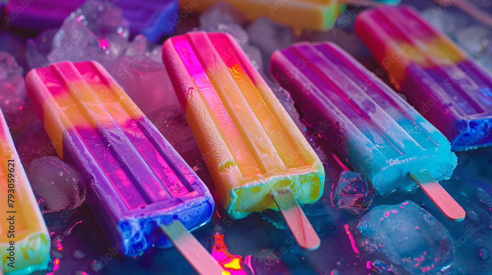 Popsicle Ice Cream Bar, color, art, colorful, ice, cream, food, cold ...