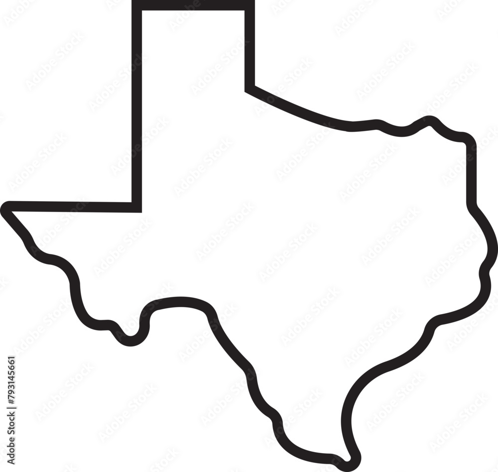 Texas map icon , Texas map isolated on transparent background, flat ...