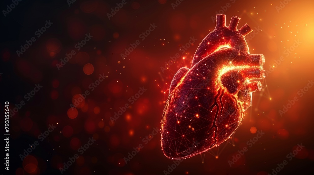 Anatomical shape innovative technology render modern illustration of a ...