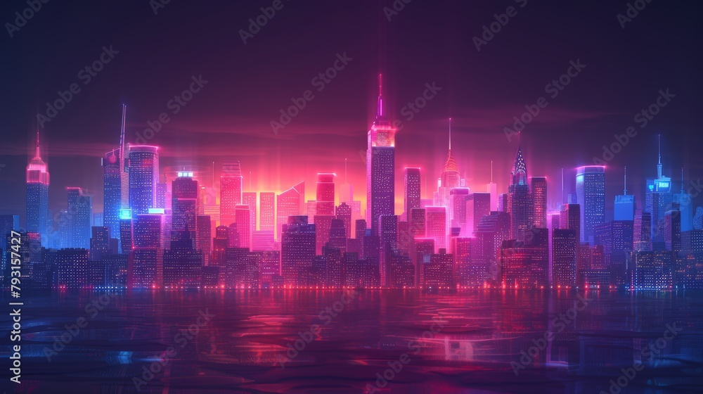 Intelligent intelligent city smart building automation concept. VR ...