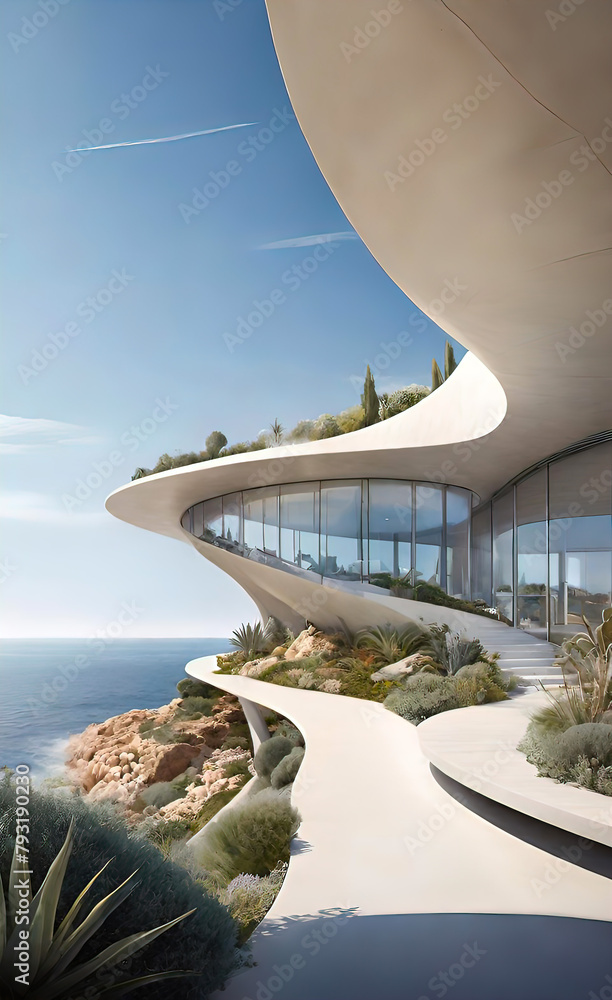 Shell and clamshell canopy with brackets and beautiful shape, modern ...