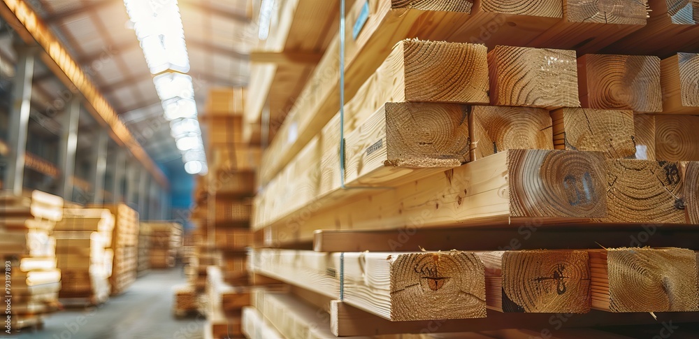 Wood timber construction material for background and texture. AI ...