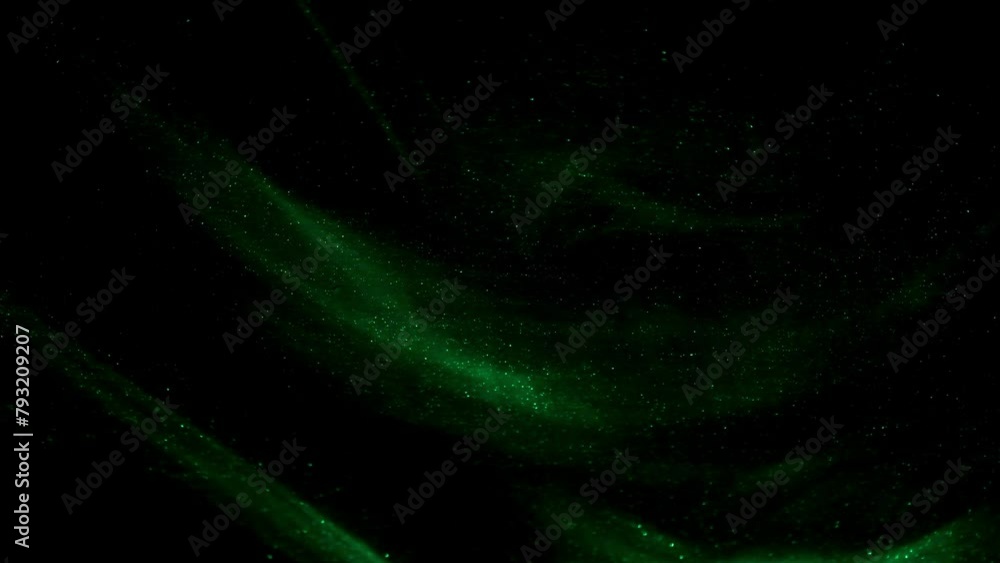 abstract green speed camera motion background over glowing lights with ...