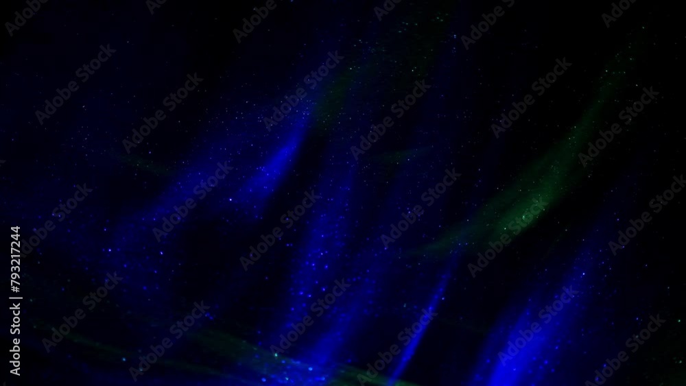 abstract blue and green speed camera motion background over glowing ...