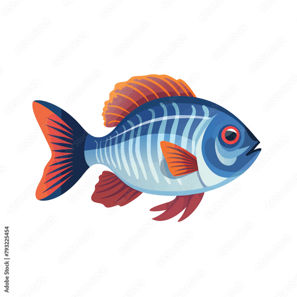 Glofish blue cook tropical yellow fish with teal stripes yellow ...