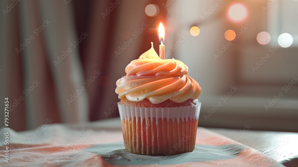 Festive Cupcake Elegance: A Beautifully Crafted Birthday Cupcake with ...