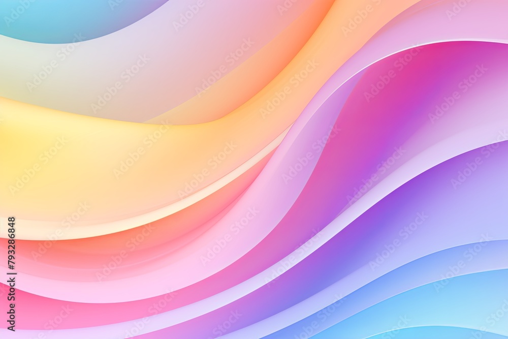 Soft Rainbow Transition Effects for Fabric Design: Pastel Color Wave ...