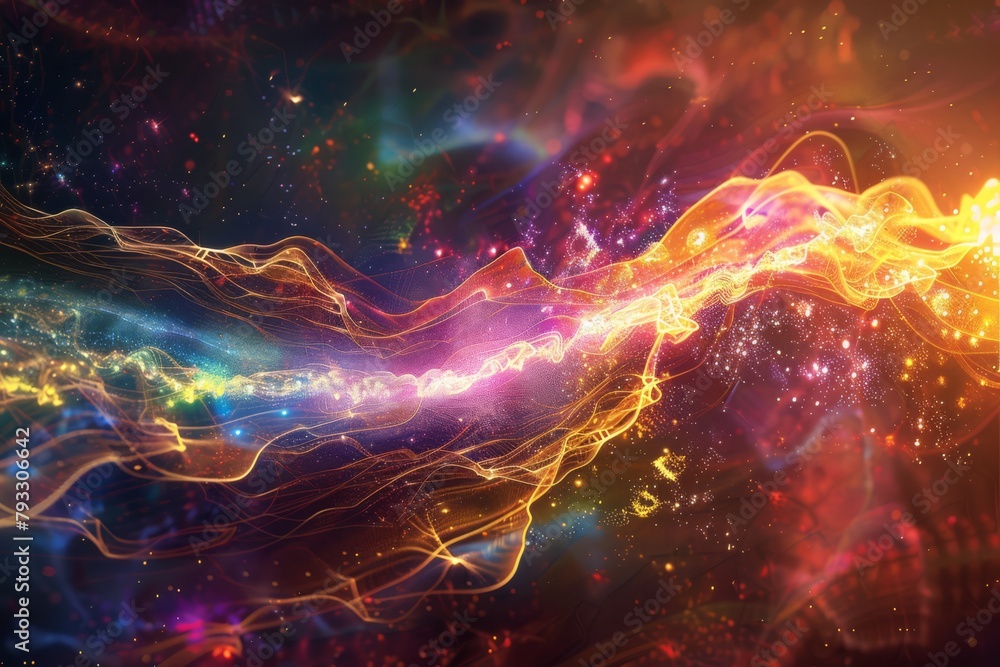 Cosmic Energy Flow with Abstract Light Waves, Stardust Trail in ...
