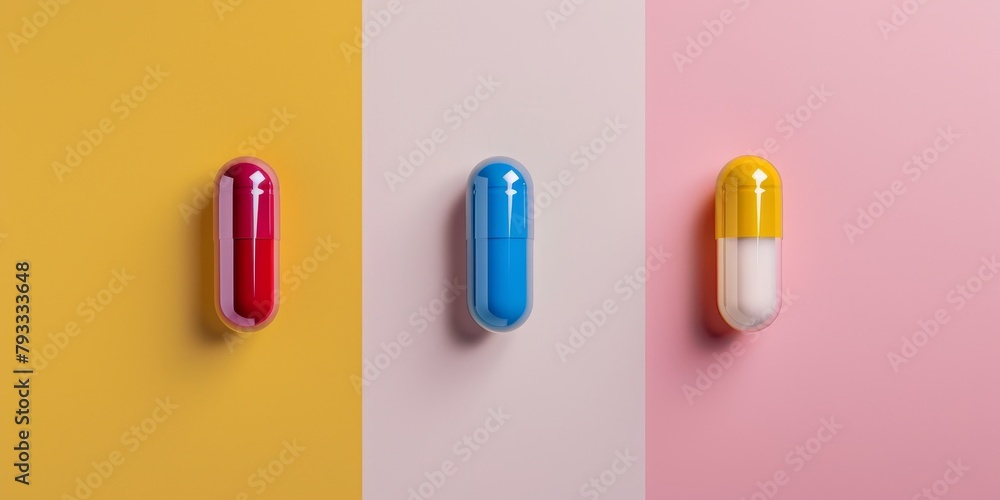 Retro Color Palette with Capsules Stock Illustration | Adobe Stock