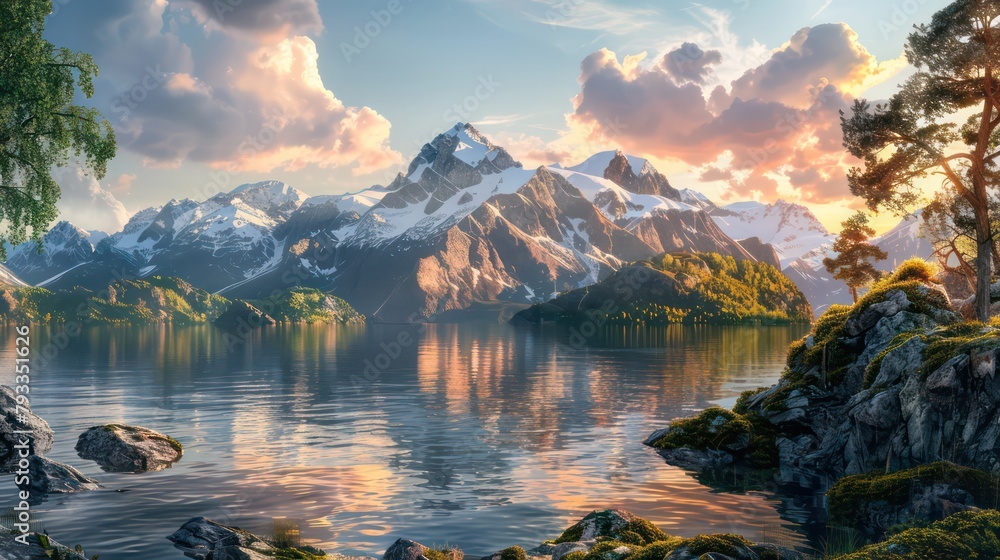 Discover a vibrant and majestic nature landscape, where stunning ...