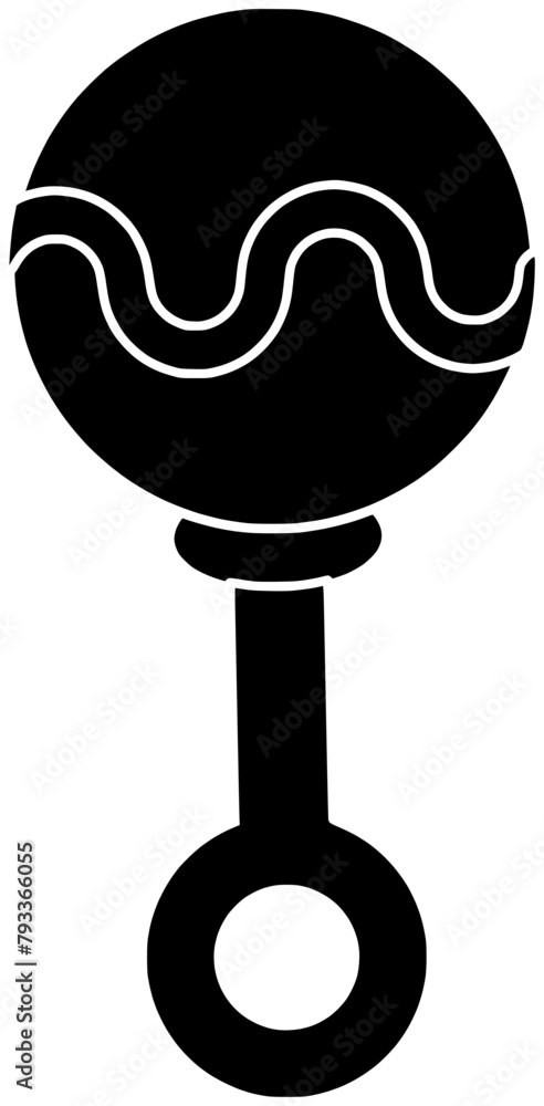 Vetor de rattle illustration baby silhouette toy logo kid icon child ...
