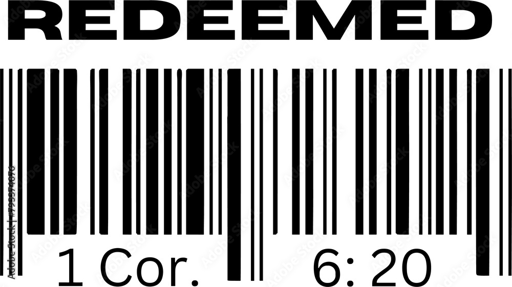 Redeemed barcode SVG, redeemed SVG, Corinthians bible verse svg ...