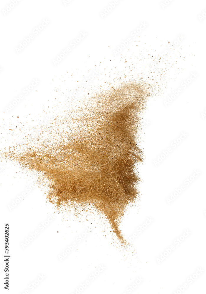 Sand Storm desert with wind blow spin swirl around. Golden Yellow sand tornado storm with high ...