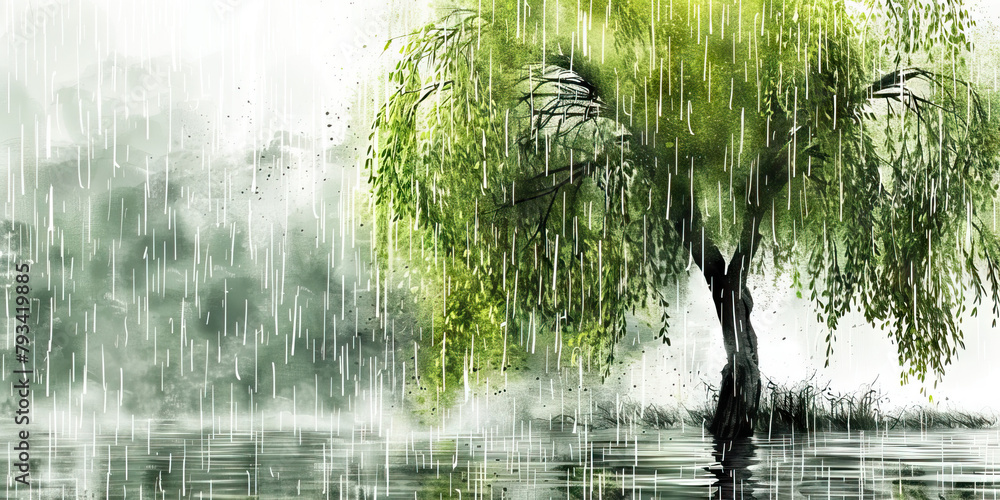 Sorrow: The Weeping Willow Tree and Heavy Rain - Picture a weeping ...