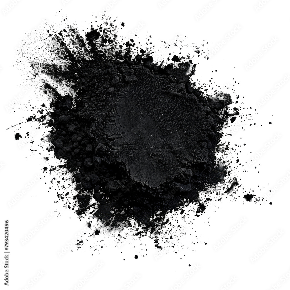 Black powder isolated on transparent background Rewritten Black powder ...