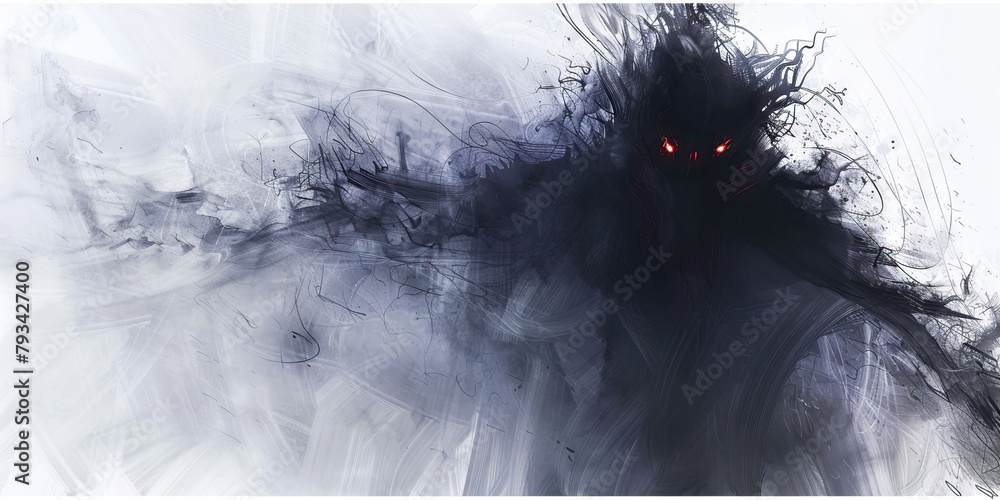 Vengeful Spirit: The Dark Aura and Malevolent Gaze - Imagine a dark ...