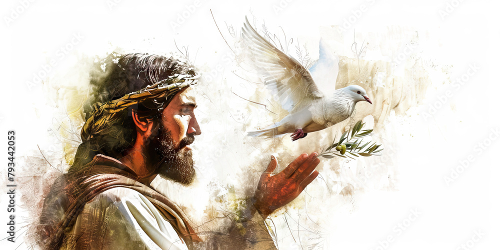 Prince of Peace: The Dove and Olive Branch - Picture Jesus with a dove ...