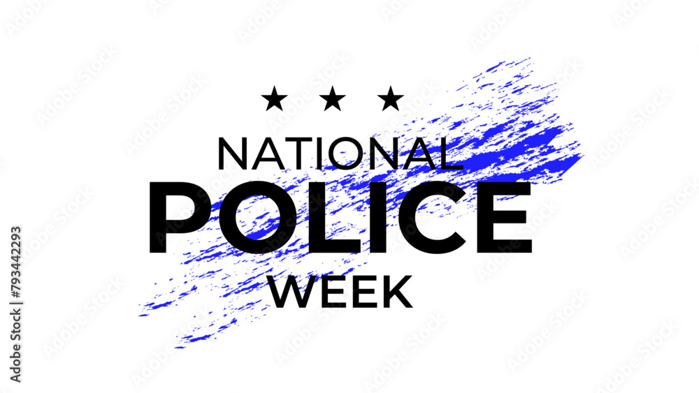 National Police Week vector banner design with American flag theme ...