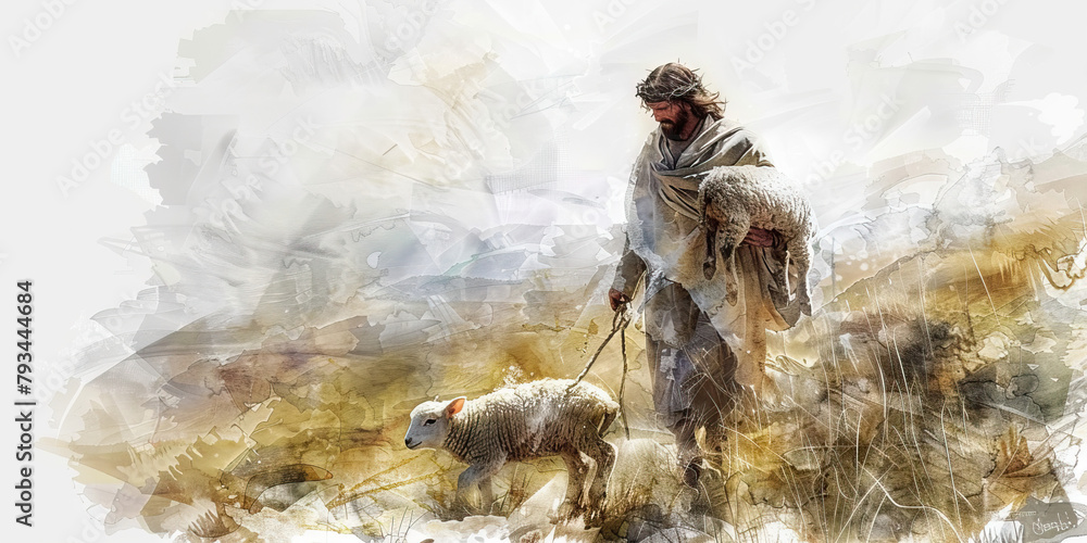 Good Shepherd: The Shepherd Carrying a Lamb - Picture Jesus as the good ...