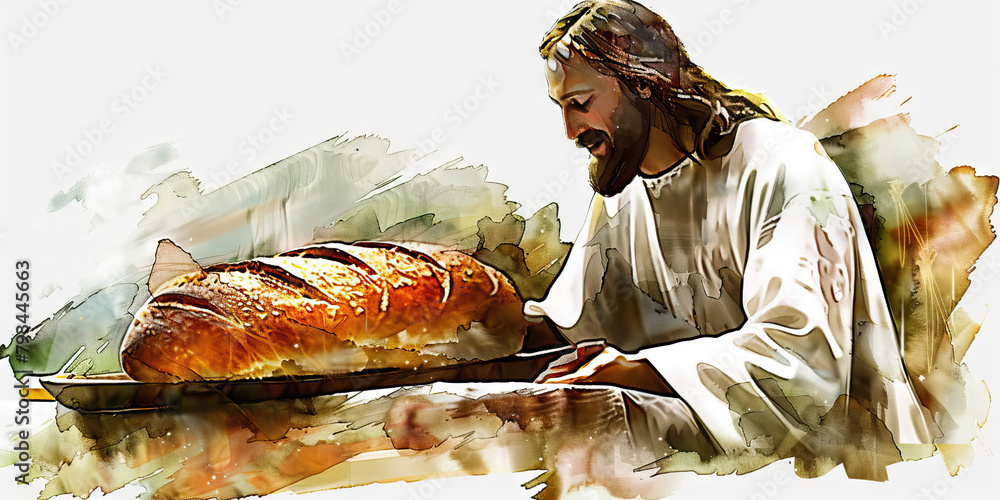 Bread of Life: The Loaf of Bread and Fish - Imagine Jesus with a loaf ...