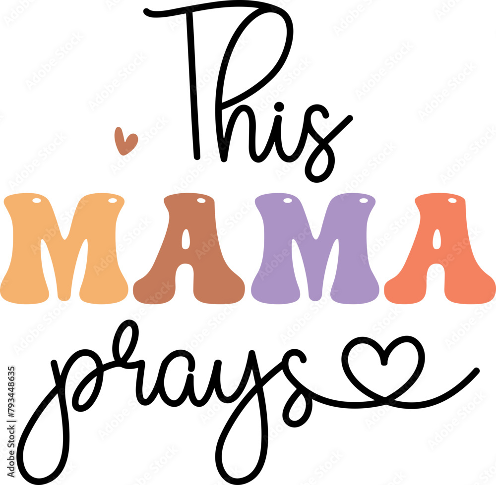 Vetor de This mama prays SVG, praying mama svg, praying mom svg ...