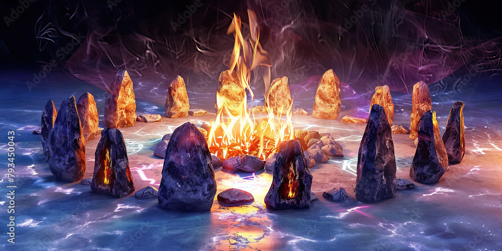Ritual: The Circle of Stones and Fire - Imagine a circle of stones with ...
