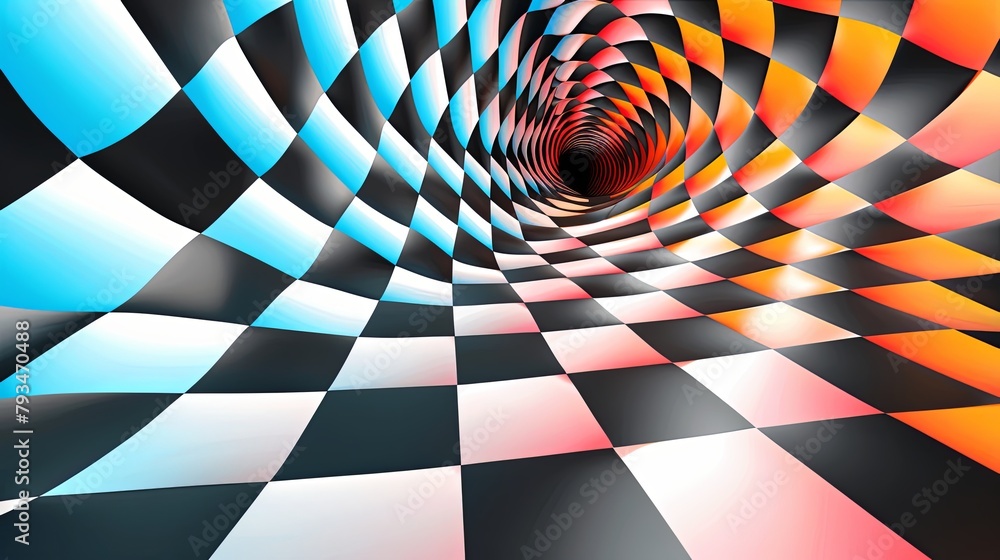 An endless checkerboard with a gradient, square pattern background ...