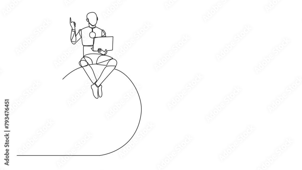 Vidéo Stock Self drawing animation of single continuous line drawing ...