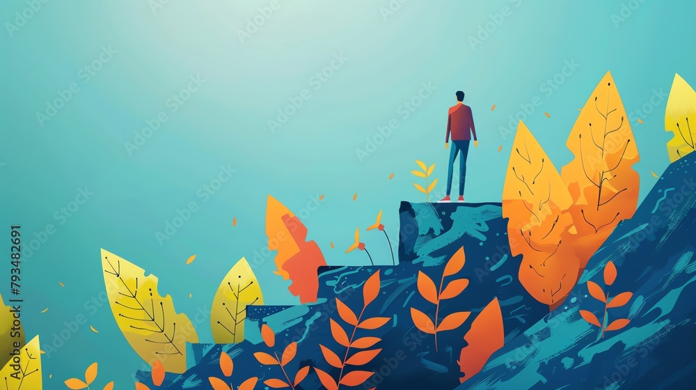 Illustrate Professional Growth and Faith, featuring a professional ...