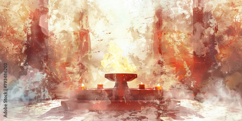 Sacrifice: The Altar and Offerings - Visualize an altar with offerings ...