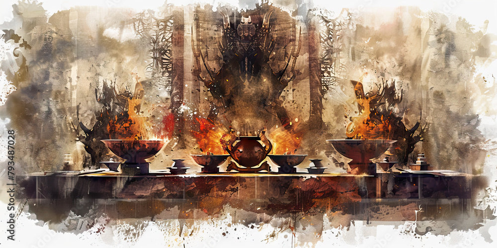 Sacrifice: The Altar and Offerings - Visualize an altar with offerings ...