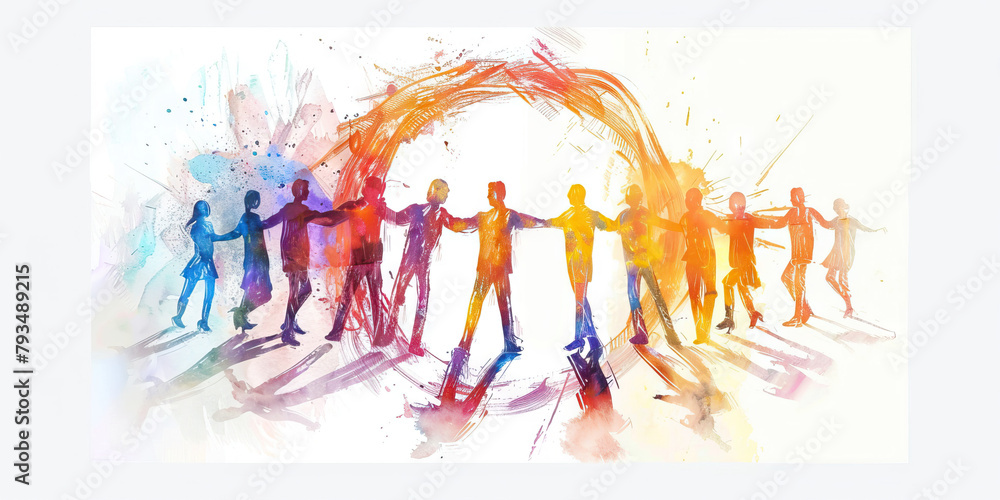 Community Support: The Circle of People and Embracing Arms - Visualize ...