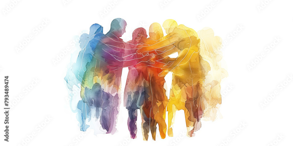 Community Support: The Circle of People and Embracing Arms - Visualize ...