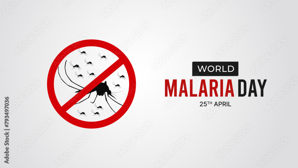 World Malaria Day Awareness Day Social Media Poster Design Stock Vector ...